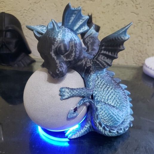 🐉 Suporte Alexa Echo Dot 4a e 5a Geração Careful Dragon Mom・ STL File ...