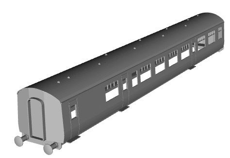 🚂 BR Class 120 DMU buffet coach 1/100 scale・ 3D File for 3D printing・Cults