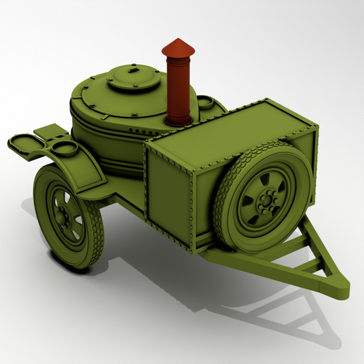 Советская полевая кухня КП-42 (1/35 - 1/43 - 1/72) 🍲・Бесплатный STL для 3D-печать・Cults