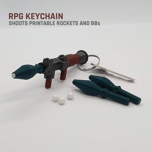 🗝️ RPG-6mm Keychain Blaster・ STL File for 3D printing・Cults