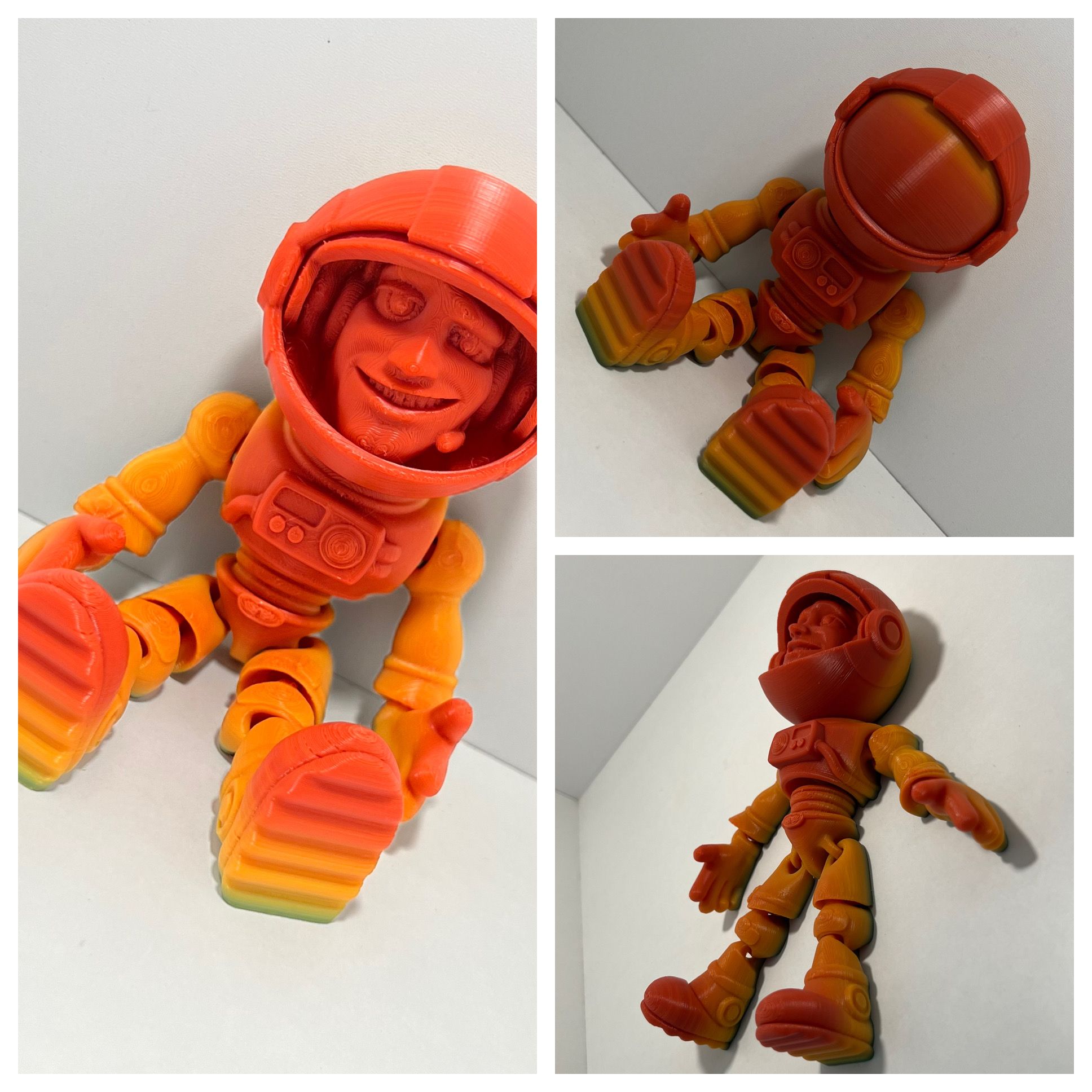 3D printable Flexi Print-in-Place Astronaut • made with CREALITY ENDER 3 V2・Cults