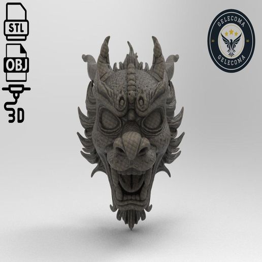 🐉 Dragon Mask 3D Print Model・ 3D File for 3D printing・Cults