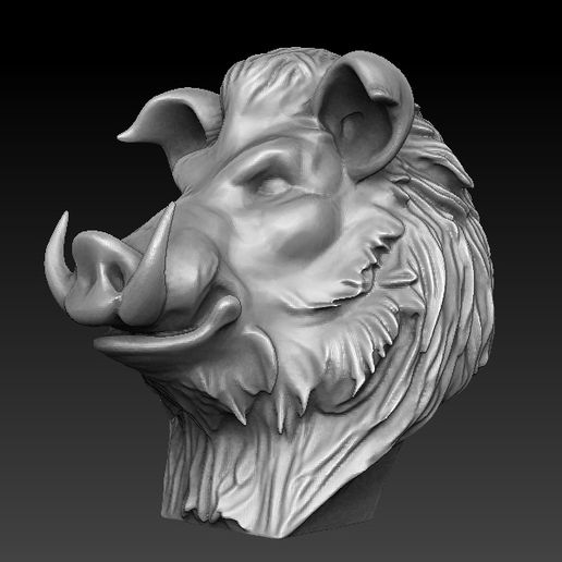 STL file Hog Head 1 🐗 (OBJ)・3D printing idea to download・Cults