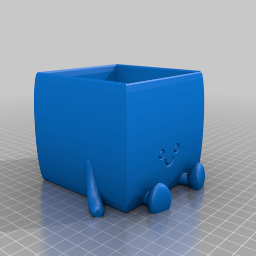 🪴 Happy Sitting Pot・Free STL File for ・Cults