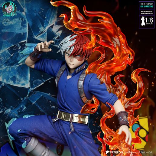 🎨 Shoto Todoroki MY HERO ACADEMIA STL - Ready for 3D Printing・ 3D File ...