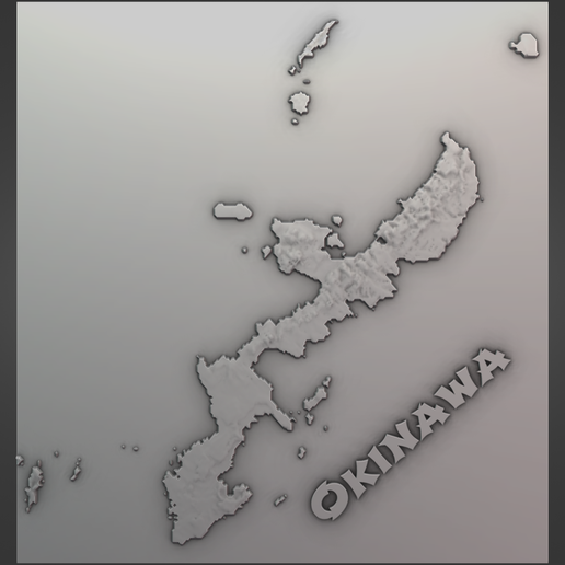 🏝️ Okinawa Island 沖縄島 3D Relief・ STL File for 3D printing・Cults