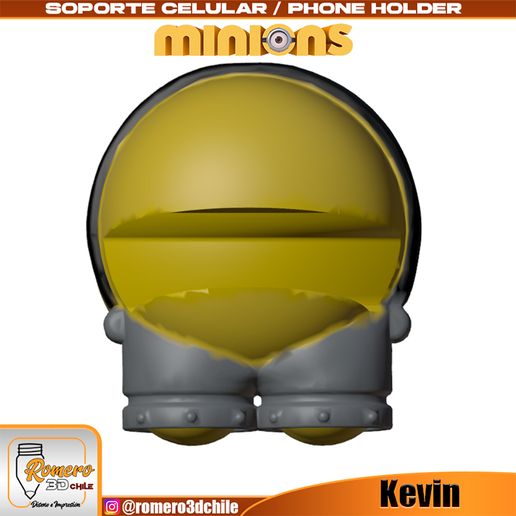 📞 Kevin Minions Cell Phone Holder / Phone Holder・Archivo STL para ...