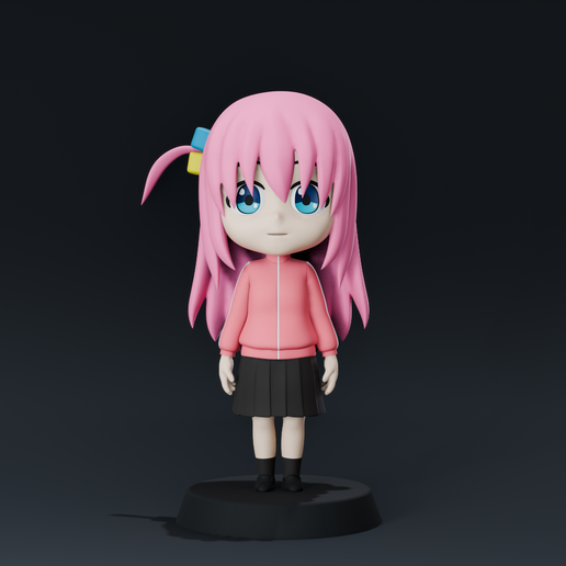 STL file Bocchi The Rock Chibi Figure 🪨 (OBJ)・3D printing idea to ...