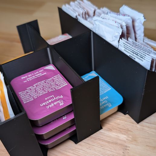🔪 Condiment Organizer STL | Fast Food Sauce Packet Holder・ STL File for ...
