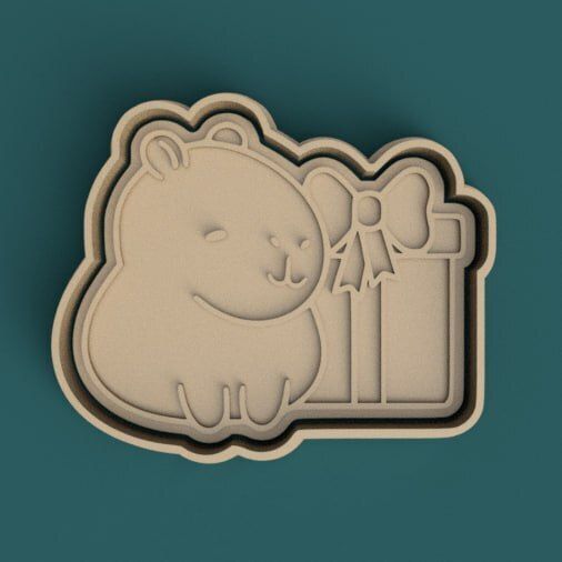 STL file capybara cutter + capybara stamp / capybara cutter + stamp 🍽️ ...