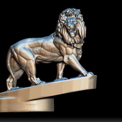 Файл STL lion figurine on car hood 🦁 (OBJ)・3D-печать дизайна для ...