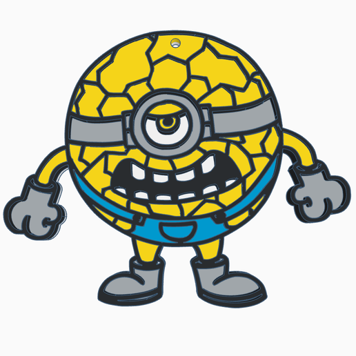 👹 Mega Minion Jerry llavero・ STL File for 3D printing・Cults