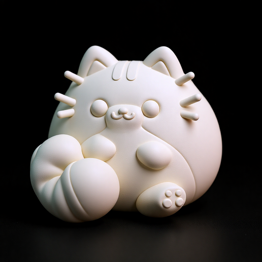 🐱 Fat Cat Cute・ STL File for 3D printing・Cults