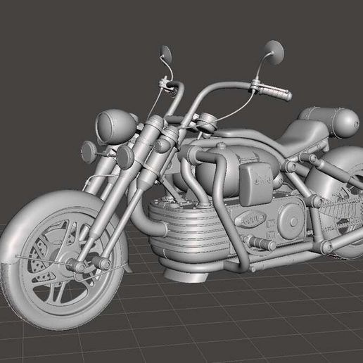 Free STL file Chopper bike 🚗 ・3D printing template to download・Cults