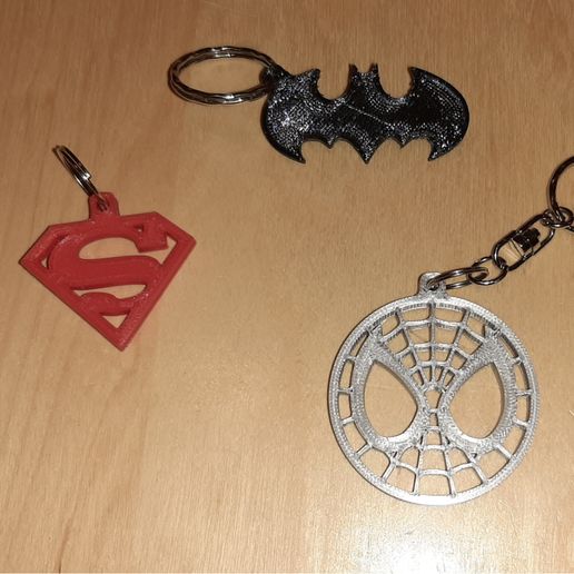 🗝️ Super Heroes keychain, batman, superman, spiderman. Keyholder・Free ...
