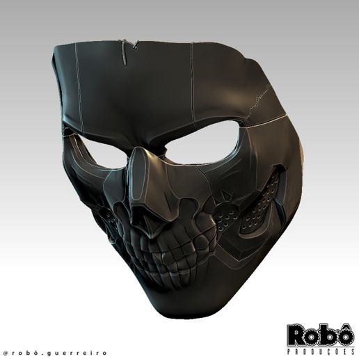👻 Ghost Nemesis Mask MW3 Full Mask - STL model 3D print file・ STL File ...