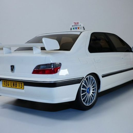 🚙 Peugeot 406 - TAXI 1 - 1/24・ STL File for 3D printing・Cults