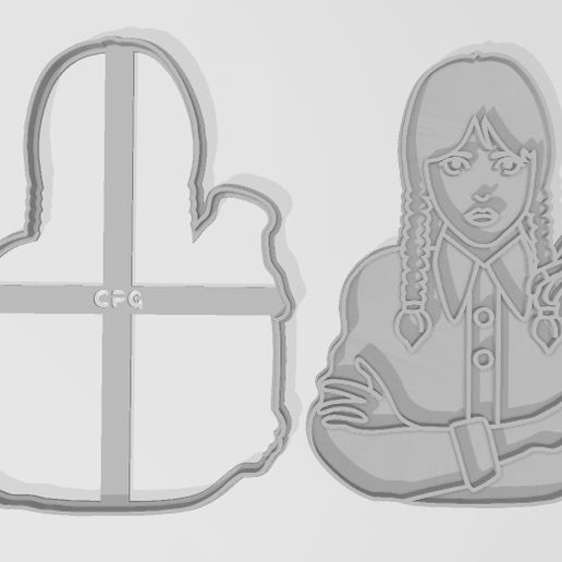 Fichier STL DÉCOUPAGE MERLINA COLLAGE 👽 ・Plan à imprimer en 3D à ...