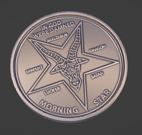 🪙 Lucifer Coin - devil coin・ STL File for 3D printing・Cults