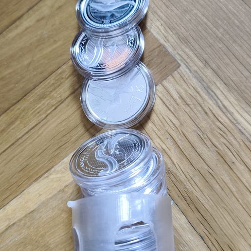 🪙 1 OZ silver coins encapsulated Container holds 10・ STL File for 3D ...