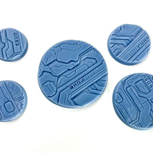 🧲 33-Piece Round Base Set with Magnet Slots : Starship Panels・ 3D File ...