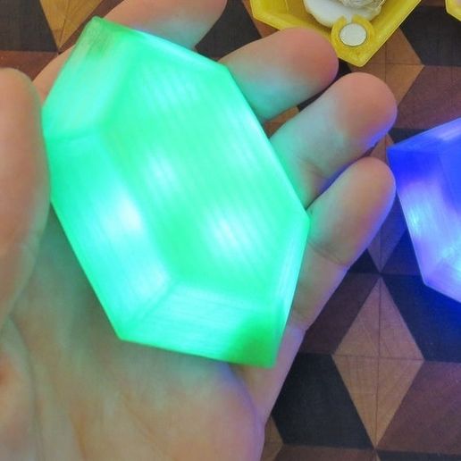 ⬆️ Glowing Wearable Rupee, LED Light up BOTW Zelda Link Lit Prop Gem ...