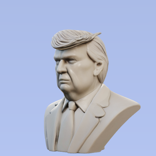 👤 Donald Trump Bust 3D Model - Detailed Political Figure Sculpture for ...