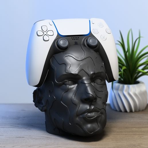 🎁 Human modern Ps5 controller stand, Abstract human head ps5controller ...