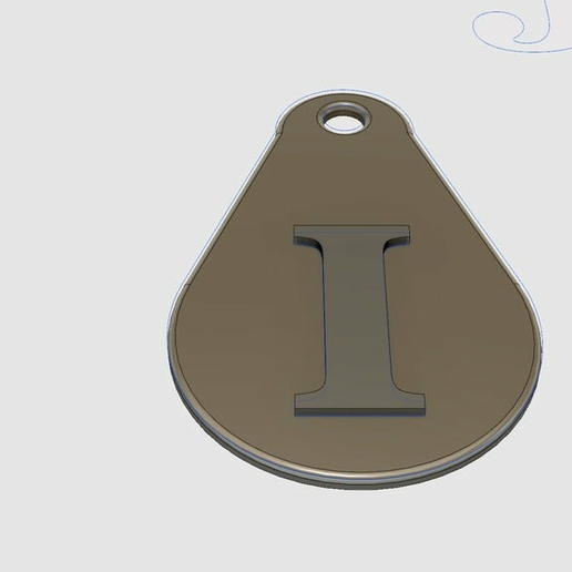 Бесплатный STL файл Letter I Key Fob 🔑 ・Идея 3D-печати для скачивания・Cults
