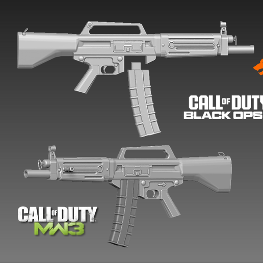 OBJ file USAS 12 / ASG-89 3d model call of duty mw3 / bo6 🤙 ・3D printer ...