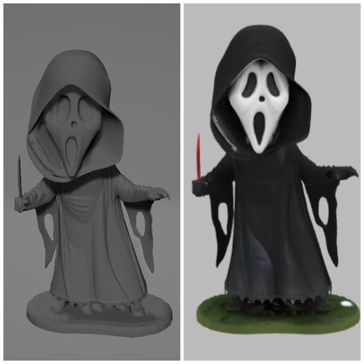 STL file SCREAM the MOVIE CHIBI 🎬 ・Model to download and 3D print・Cults