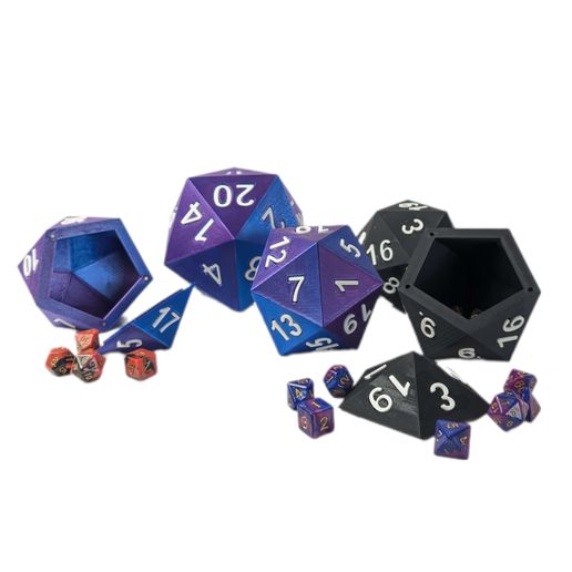 3D file Novelty giant D20 dice box with optional number inserts 🎲 ・3D ...