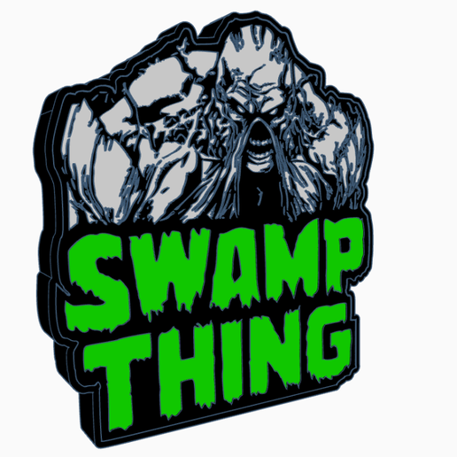 👾 SWAMP THING Lightbox by MANIACMANCAVE3D・ STL File for 3D printing・Cults