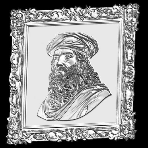 🖼️ Leonardo da Vinci Ornate Frame・ STL File for 3D printing and CNC ...