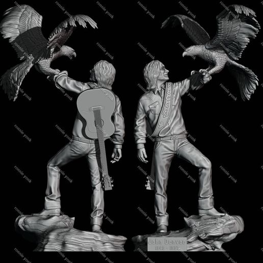 👾 John Denver 3d printing・ 3D File for 3D printing・Cults