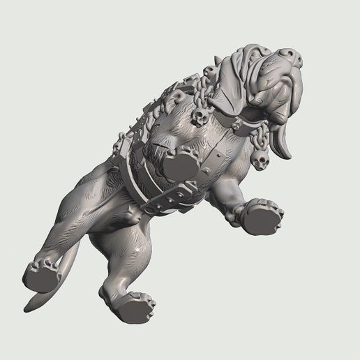 🐕 War Hound of the Undercity - Armored Hunting Dog - 28mm/32mm Fantasy ...