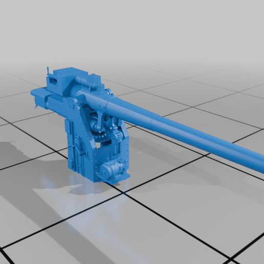 🔫 Royal Navy 4.7"/40 (12 cm) QF Mark VIII Gun・Free 3D File for ・Cults