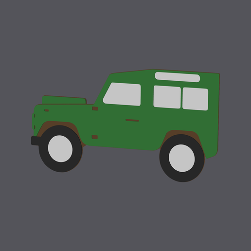 🎨 Land Rover Defender Side View - Wall Art・ STL File for 3D printing・Cults