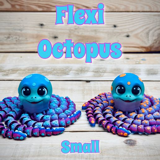 🤏 Small Flexi Octopus・ STL File for 3D printing・Cults