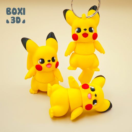🐉 PIKACHU - FLEXI - ARTICULATED - CUTE-PRINT IN PLACE・ 3D File for 3D ...