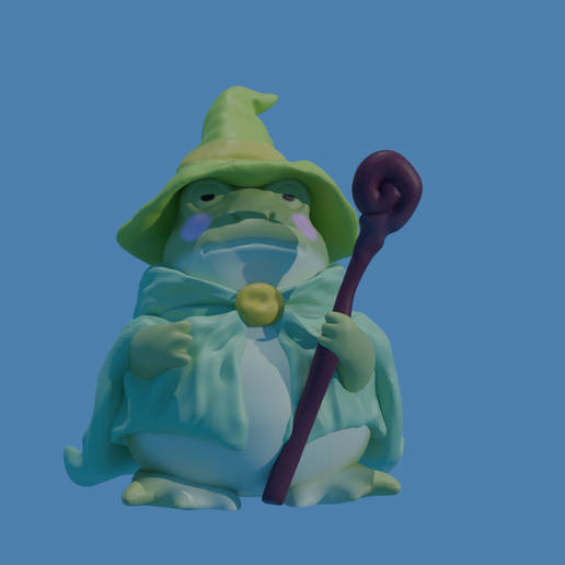 STL file wizard frog 🐸 ・3D printable design to download・Cults