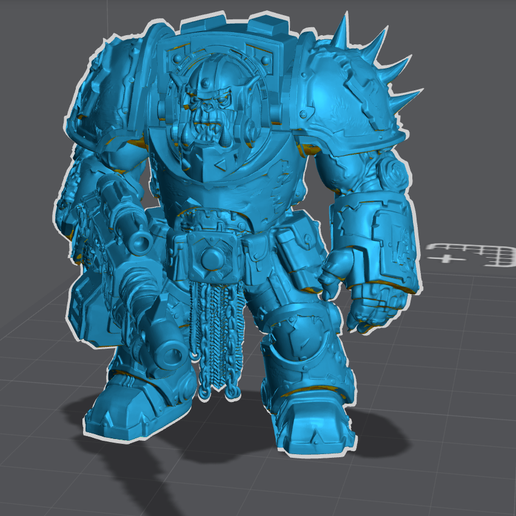 🛰 green fungas warboss in repurposed armour・ STL File for 3D printing・Cults