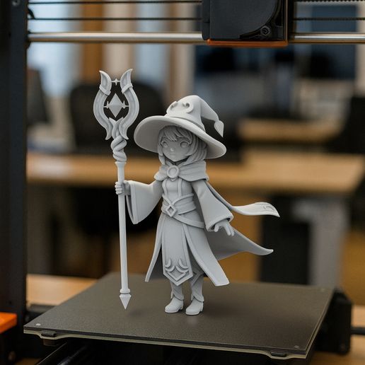 ♀️ Anime Style Female Mage・ STL File for 3D printing・Cults