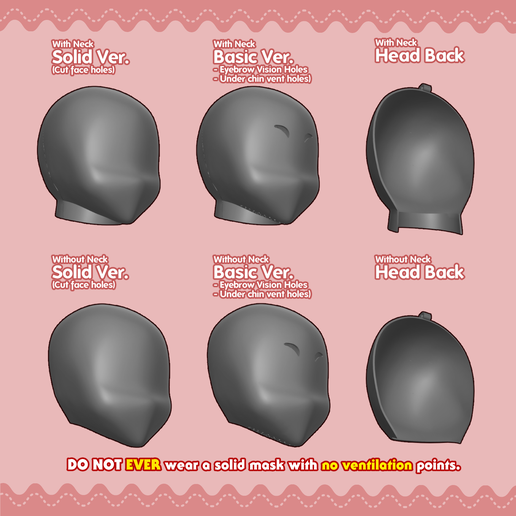 Archivo 3D Clamshell Style Kigurumi Cosplay Head (Full Wearable Head ...