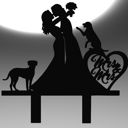 two brides wedding topper