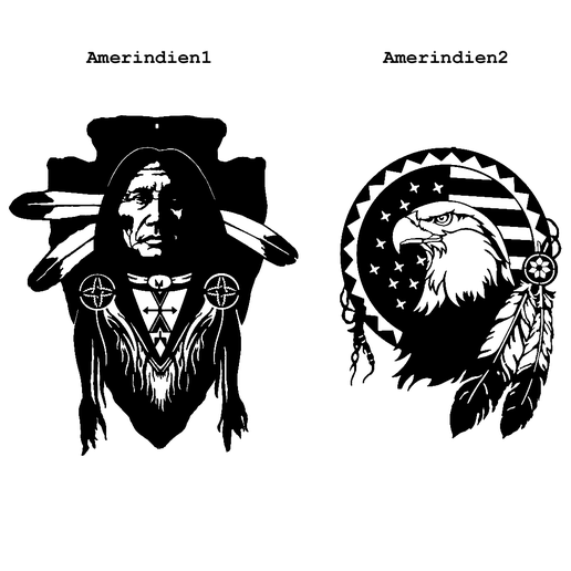 🦅 Native Americans _ Laser・Free DXF File for CNC machining - Laser ...