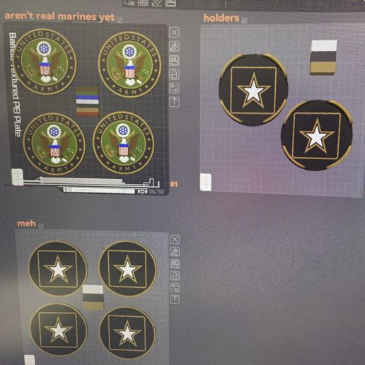 🪖 US Army Coaster set・ 3MF File for 3D printing・Cults