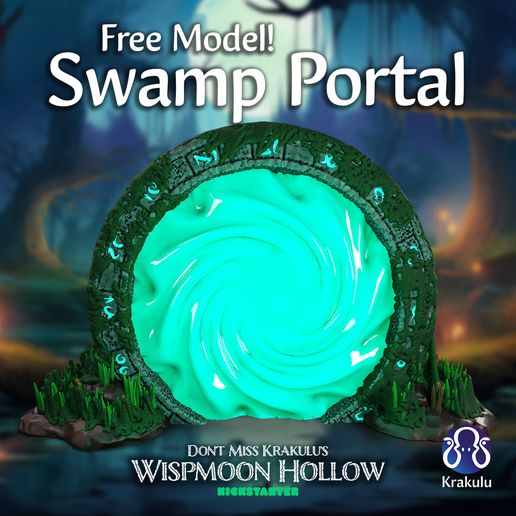 🆓 Krakulu's Free Swamp Portal!・Free 3D File for ・Cults