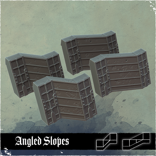 🎲 Gothic Sector: Tiles & Slopes・ 3D File for 3D printing・Cults