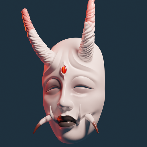 🇯🇵 Japan Oni Girl Mask・ STL File for ・Cults